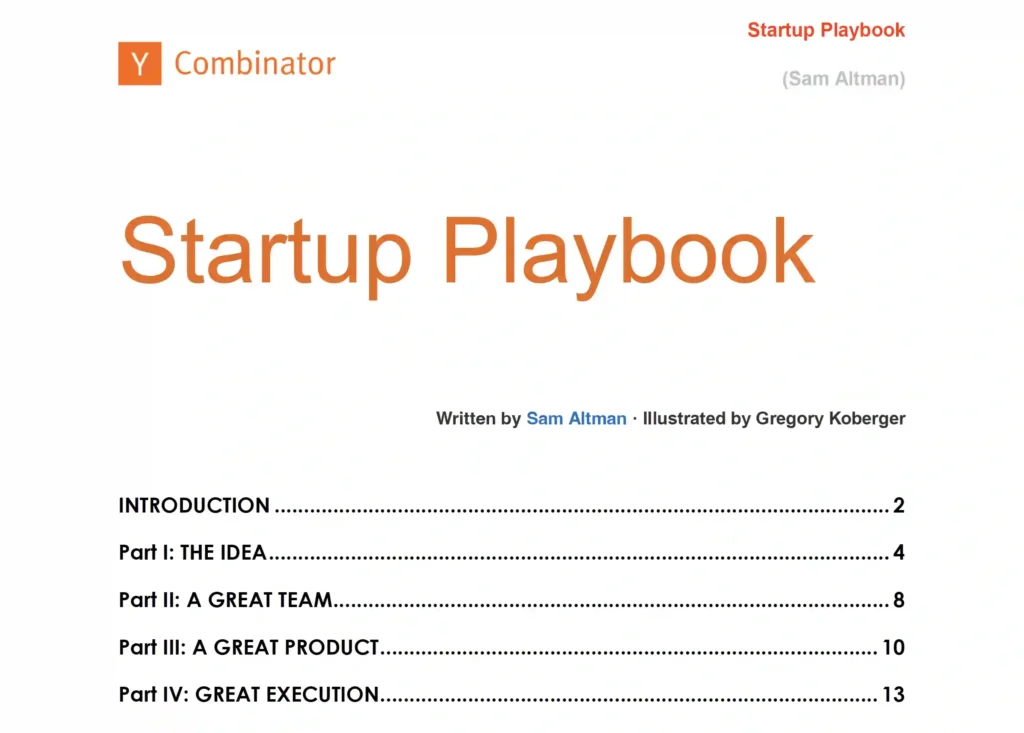 Download the Y Combinator Startup Playbook for Success